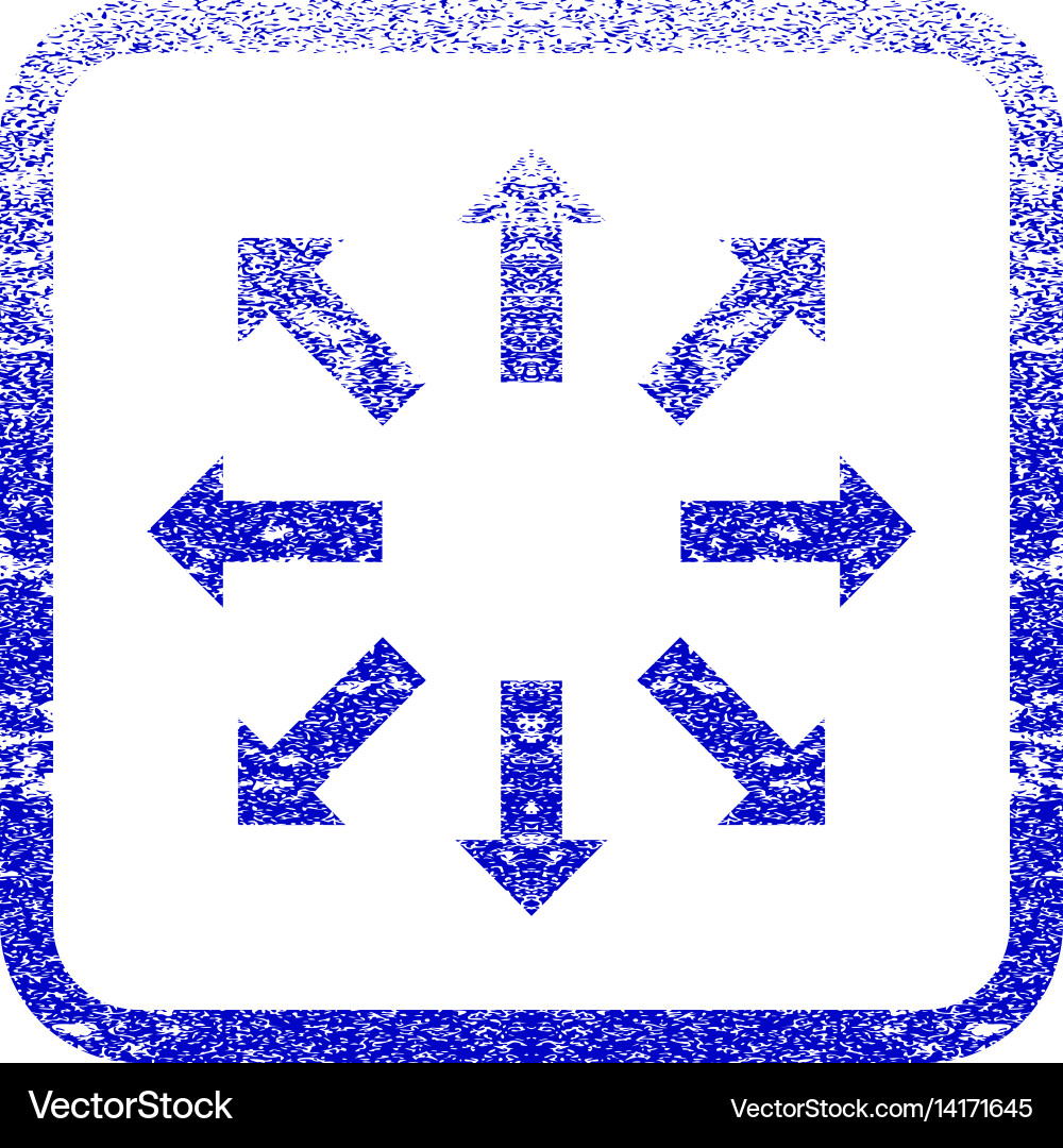Explode arrows framed textured icon Royalty Free Vector