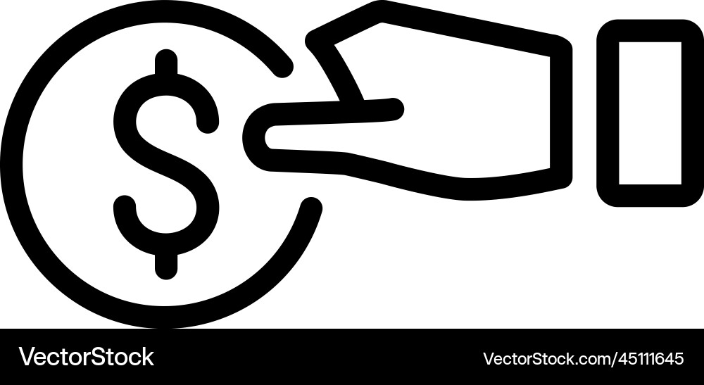 Giving money icon Royalty Free Vector Image - VectorStock