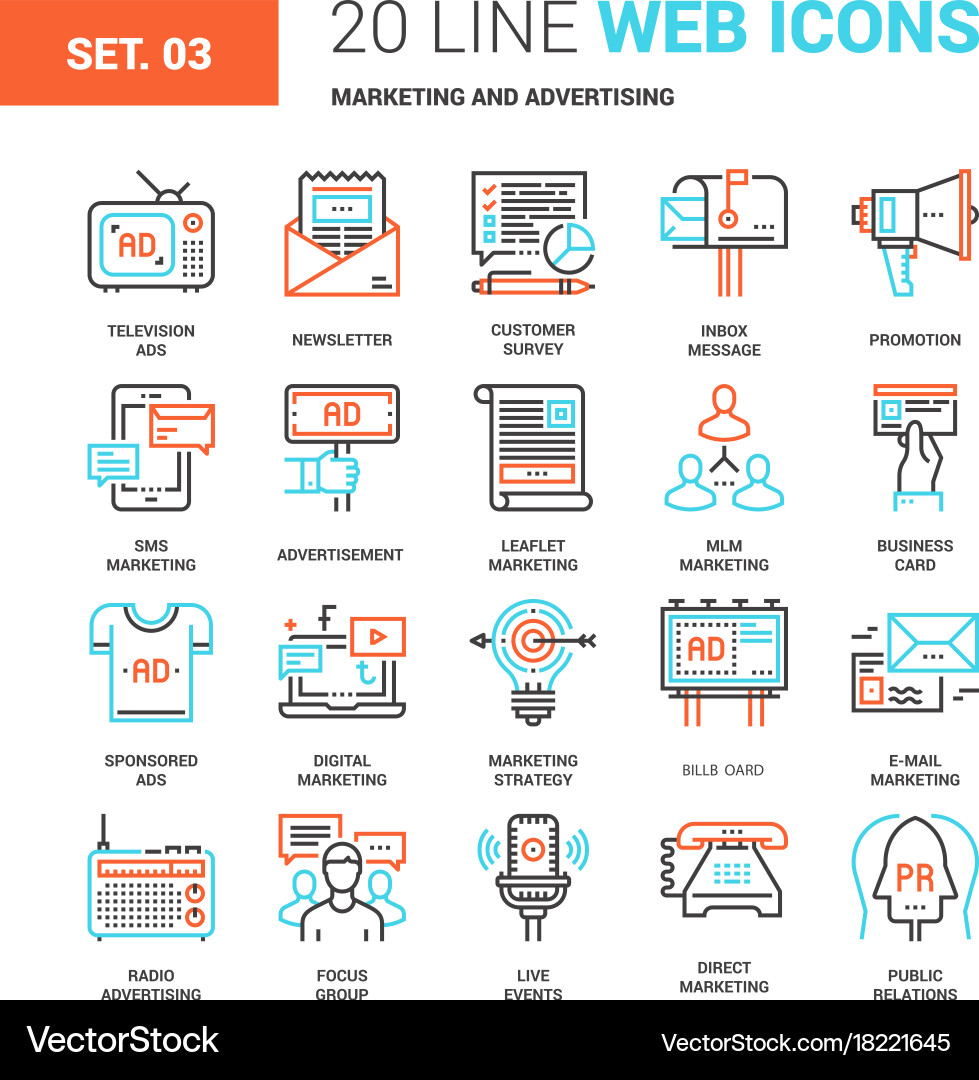 Marketing and advertising Royalty Free Vector Image