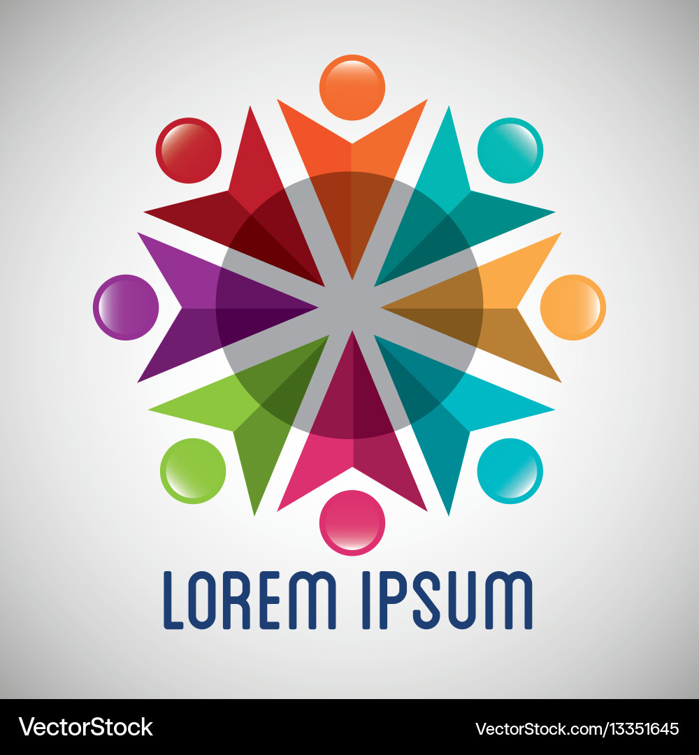 People silhouette colors icon Royalty Free Vector Image