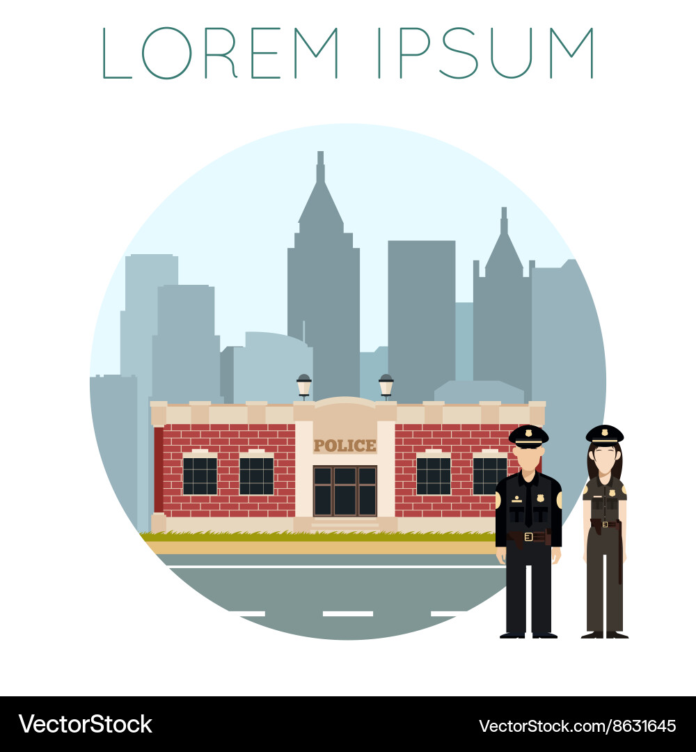Police department banner Royalty Free Vector Image