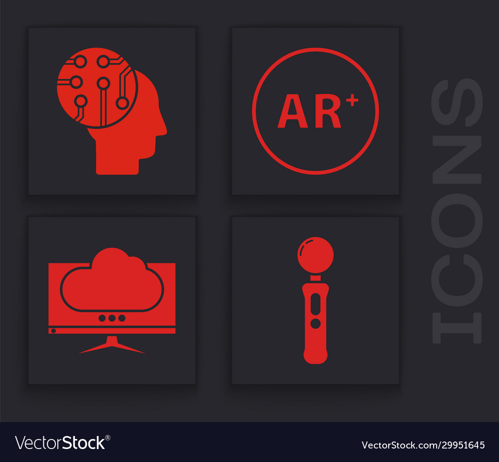 Set gamepad human brain as digital circuit board Vector Image Set gamepad human brain as digital circuit board Vector Image