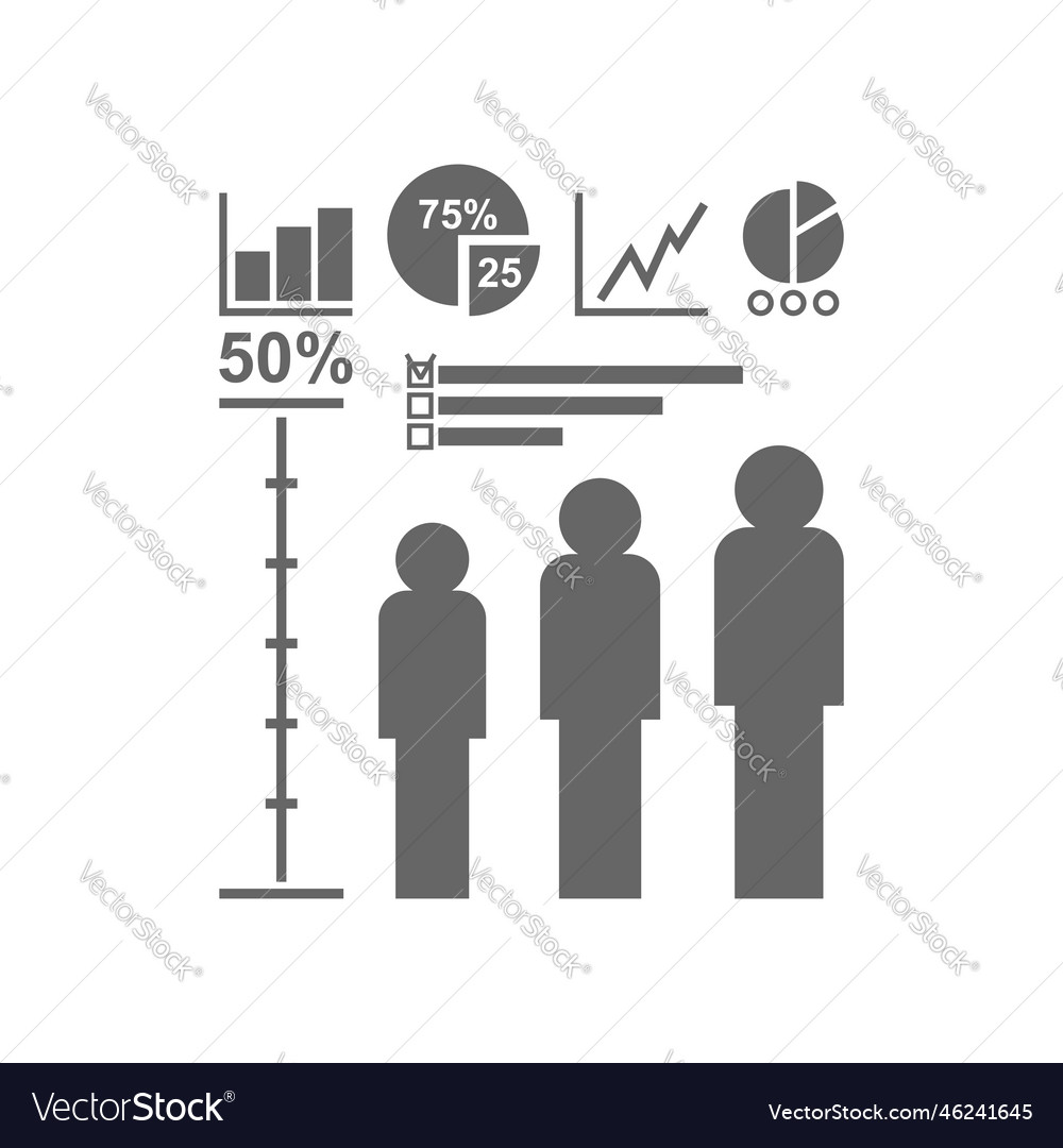 Statistics graph and chart Royalty Free Vector Image