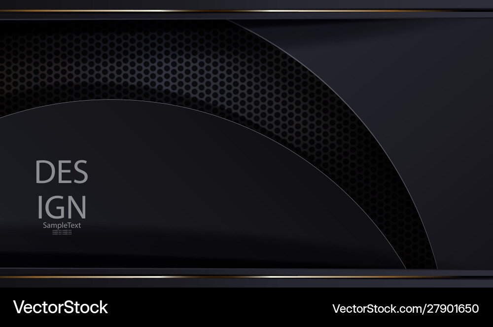 Abstract geometric mesh dark design with a round Vector Image