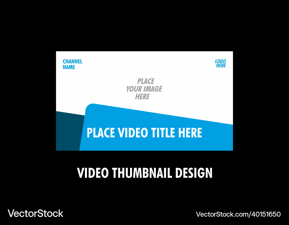 Colorful and unique video thumbnail Royalty Free Vector