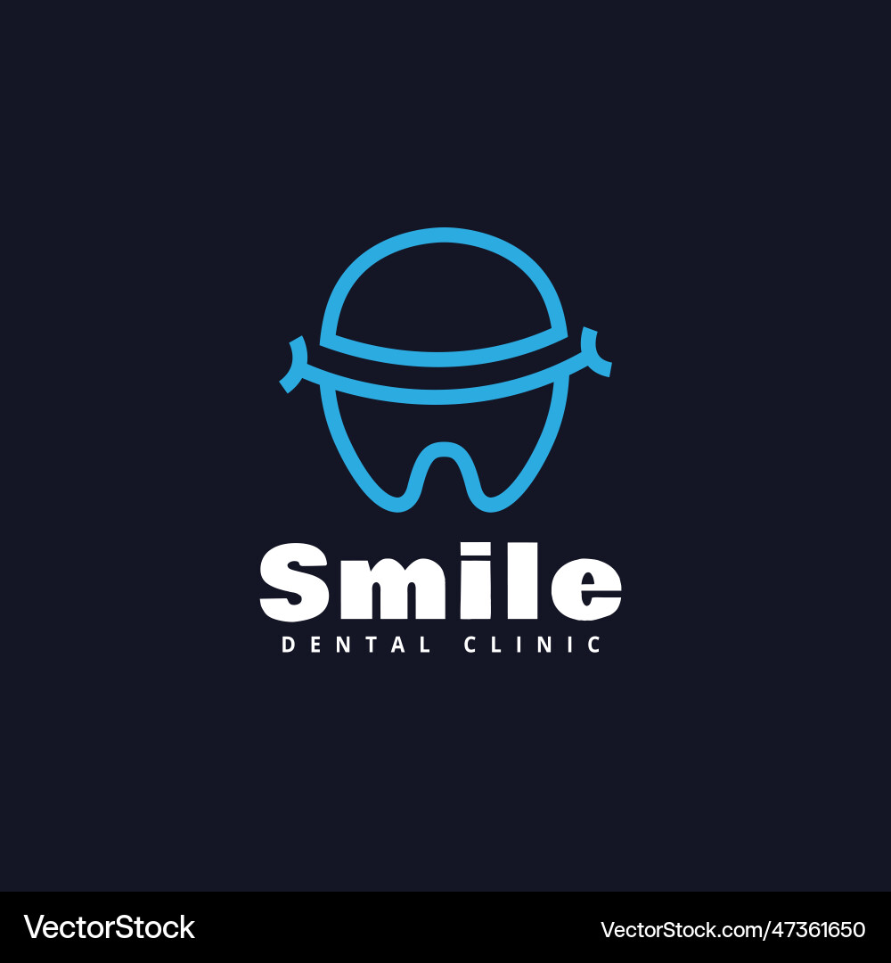 Dental smile logo template design Royalty Free Vector Image