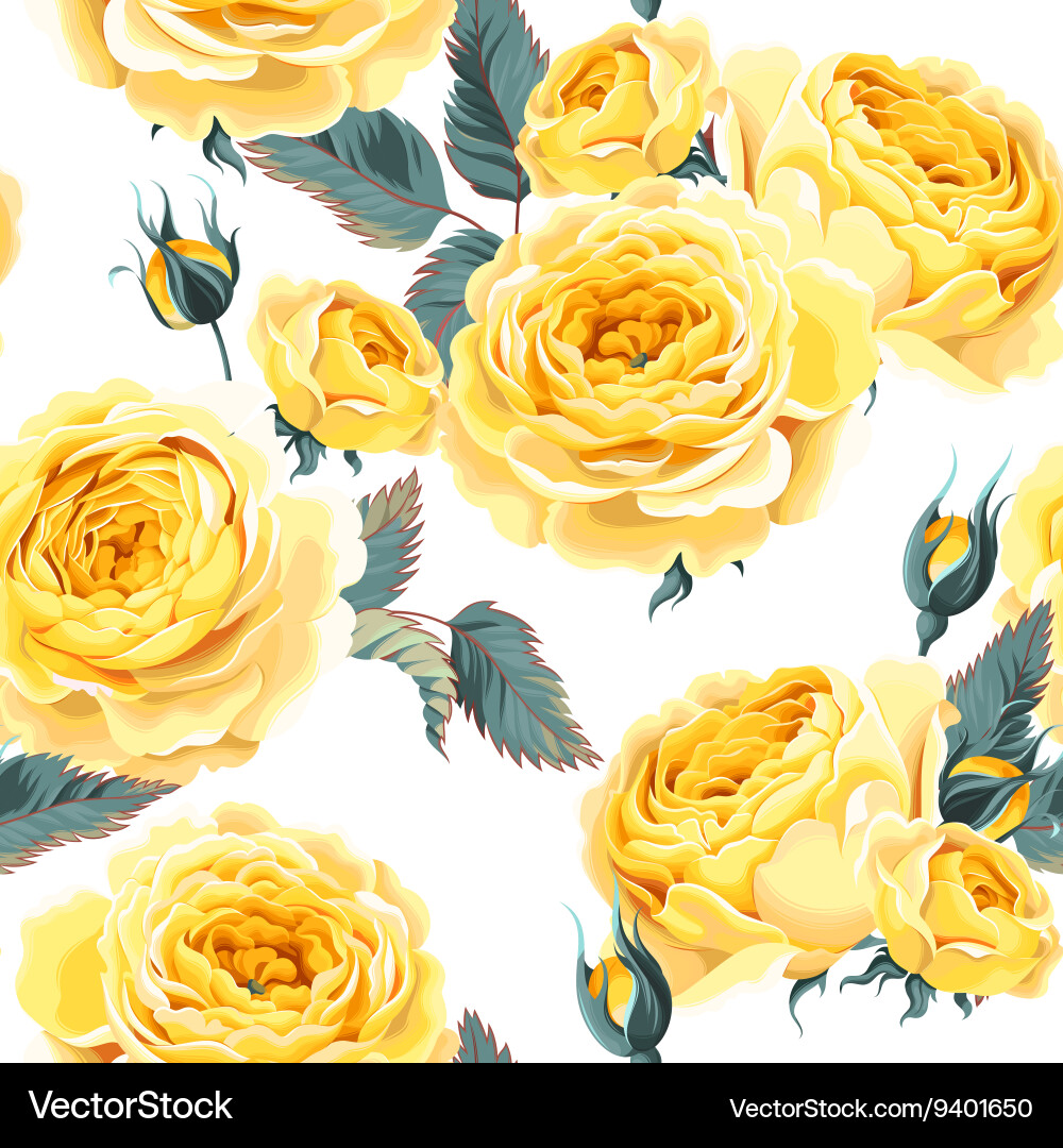 English roses seamless Royalty Free Vector Image