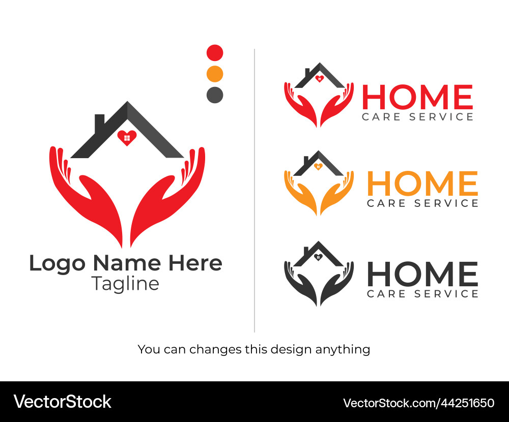 Home care logo design logo Royalty Free Vector Image