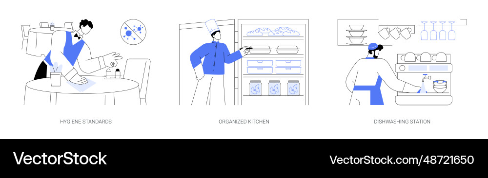 Restaurant kitchen workers abstract concept Vector Image