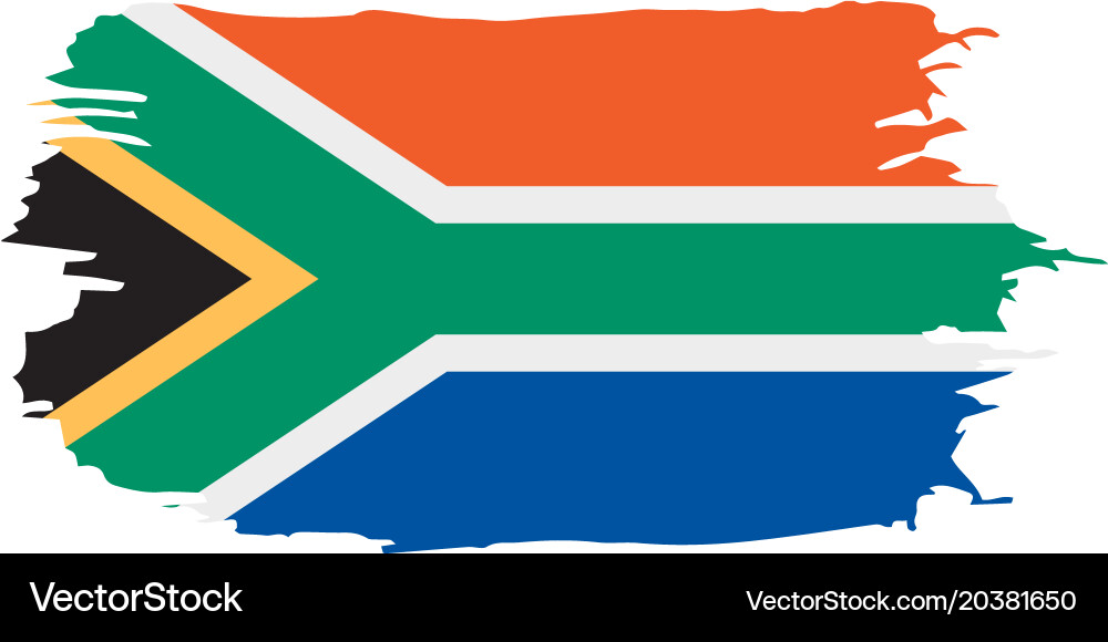 South africa flag Royalty Free Vector Image - VectorStock