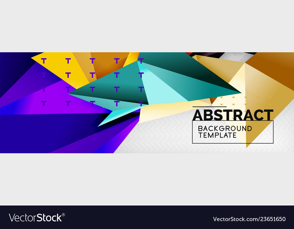 Triangles background techno template Royalty Free Vector