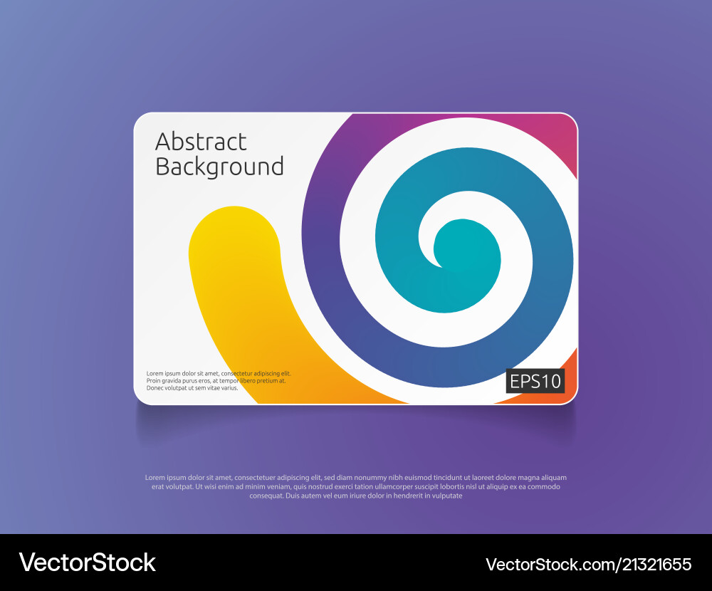 Abstract colorful card or cover template Vector Image