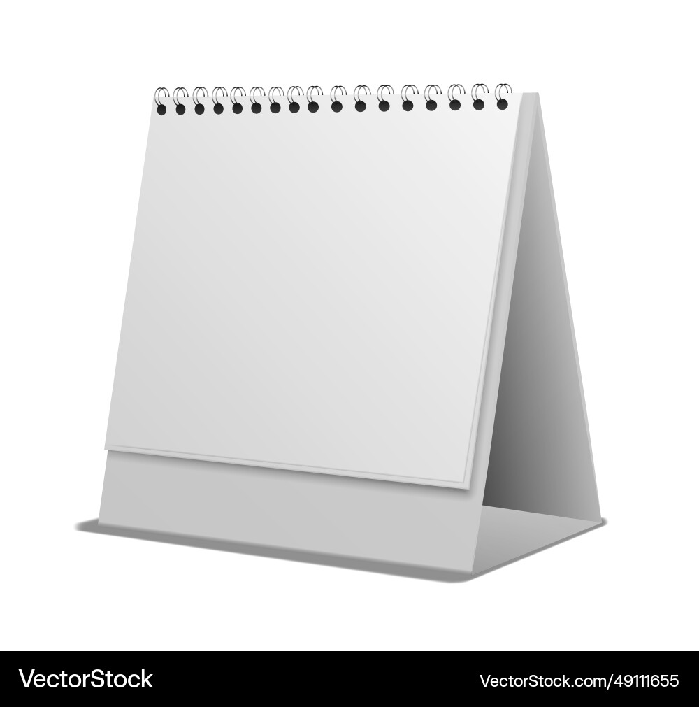 Calendar realistic monthly or weekly organizer Vector Image