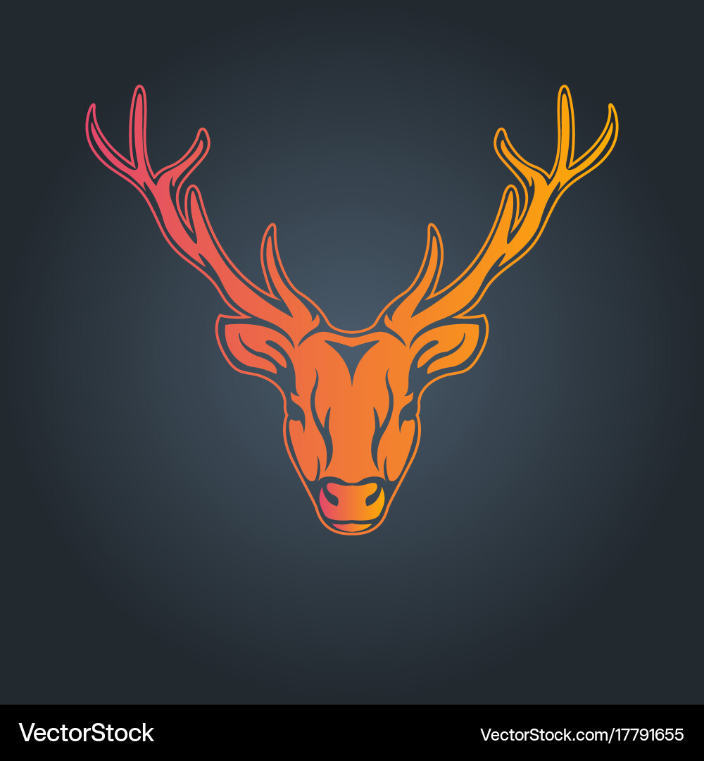 Deer logo icon Royalty Free Vector Image - VectorStock