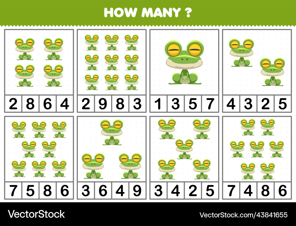 Education game for children counting how many Vector Image