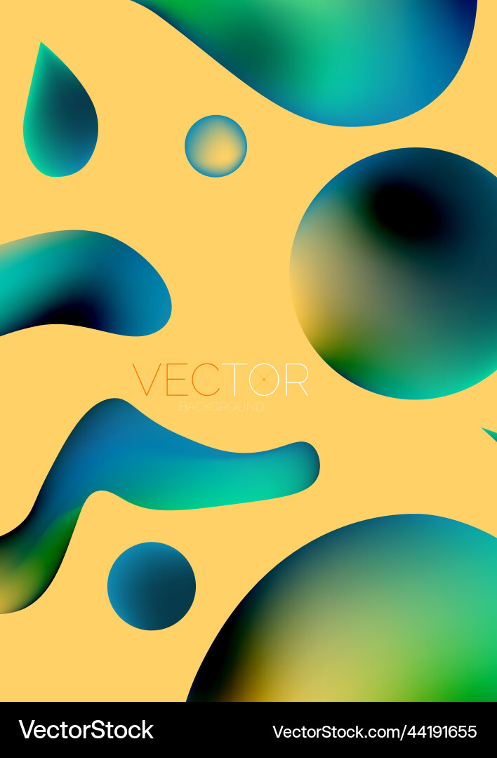 Fluid water drop shape composition abstract Vector Image