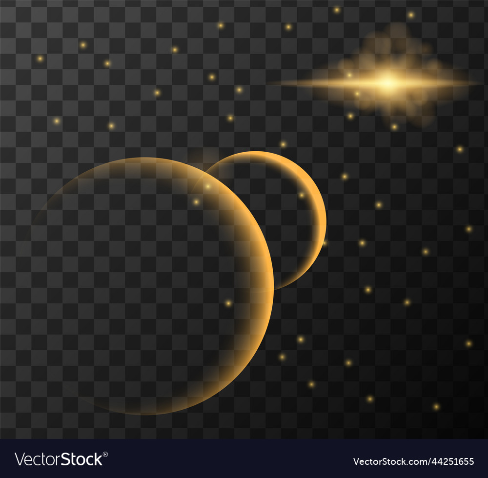 Glowing lights and stars Royalty Free Vector Image