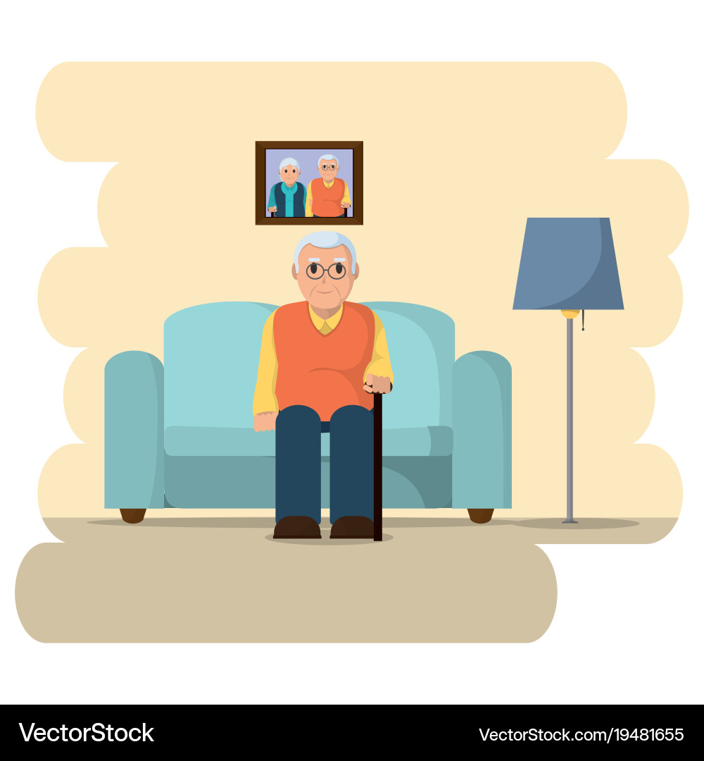 Grandfather cartoon design Royalty Free Vector Image