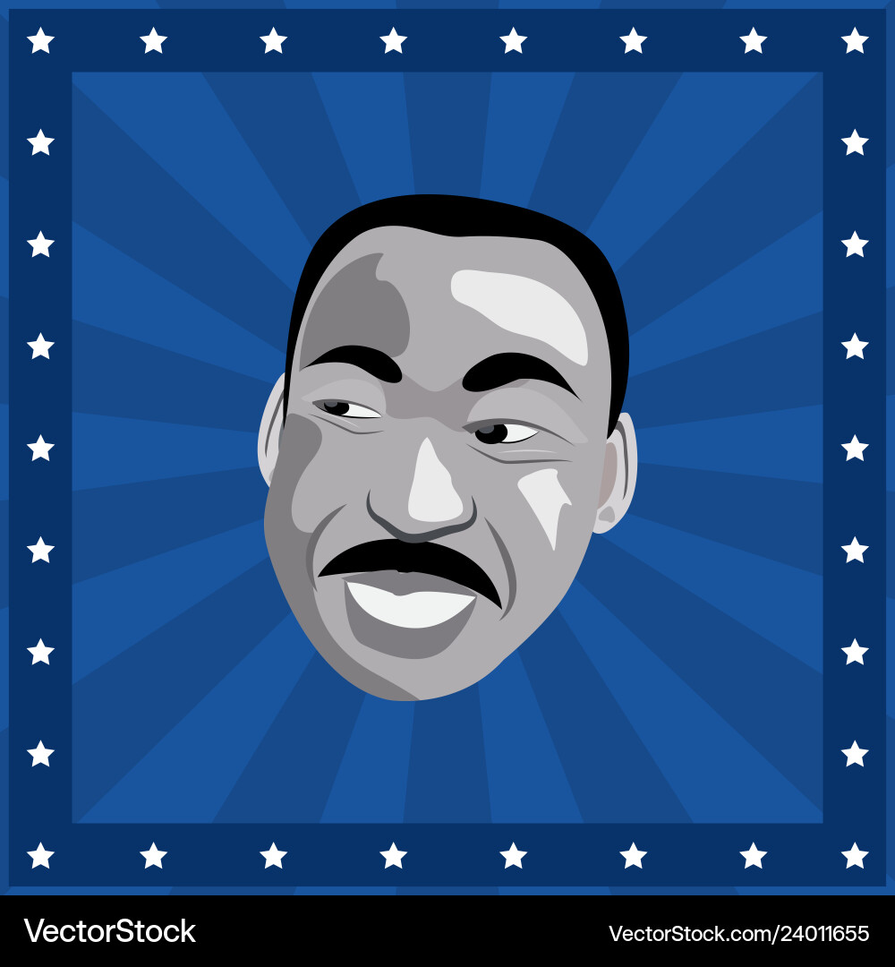 Martin luther king portrait Royalty Free Vector Image