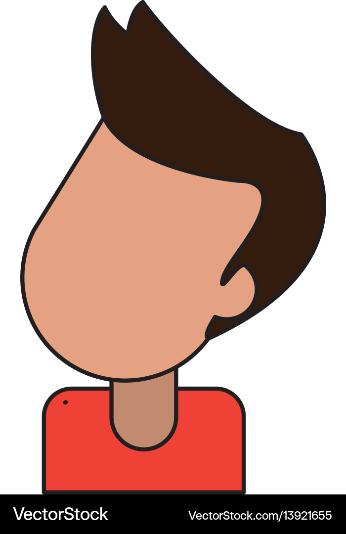 Portrait male cartoon image Royalty Free Vector Image
