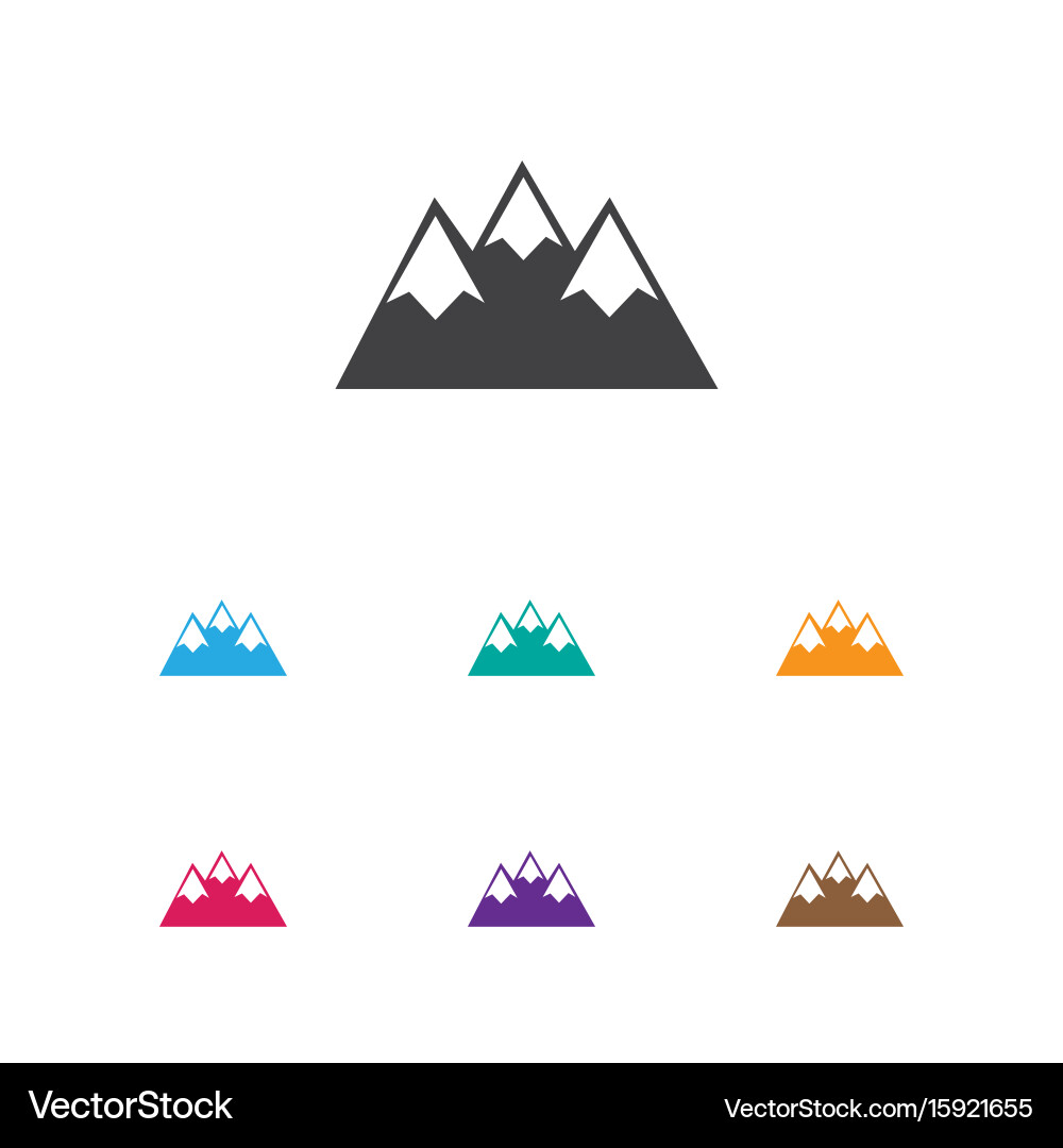 Travel symbol on peak icon Royalty Free Vector Image