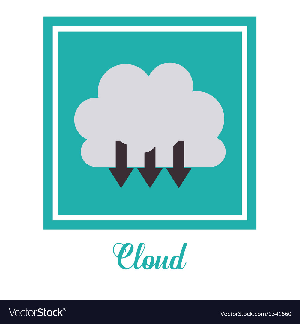 Cloud computing design Royalty Free Vector Image