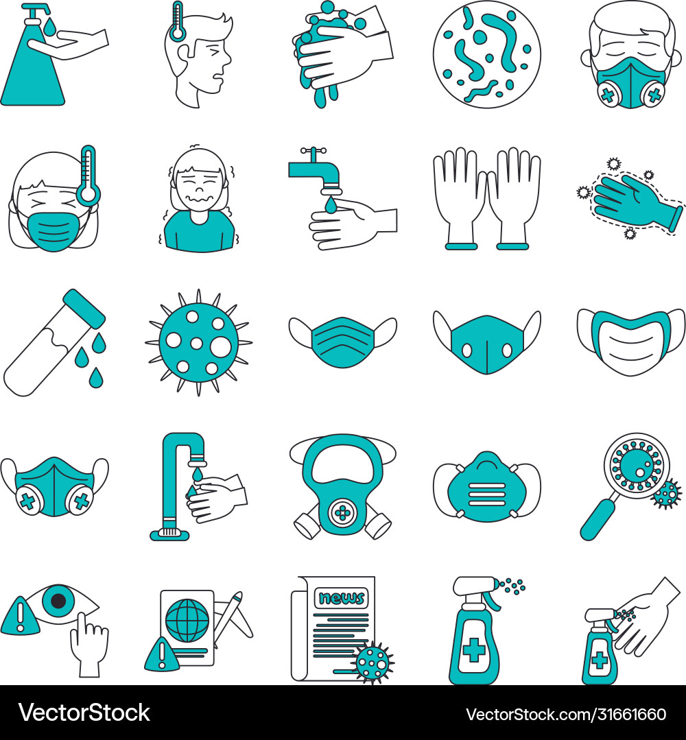 Covid19 19 coronavirus prevention spread outbreak Vector Image