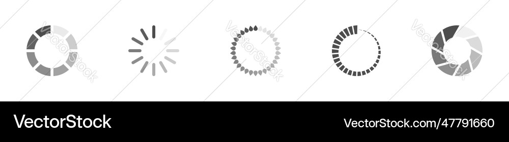 Download signs set load icons data Royalty Free Vector Image
