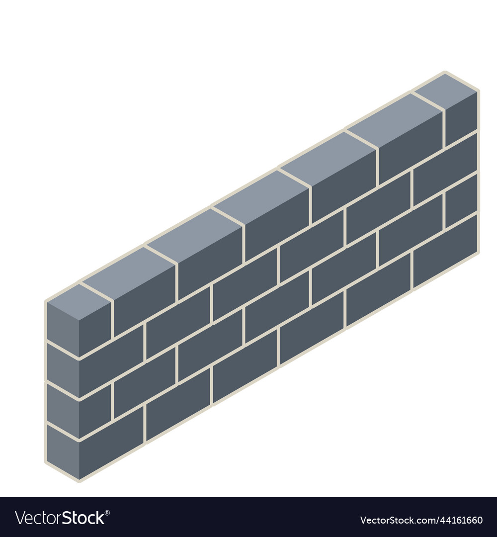 Grey brick wall of house Royalty Free Vector Image