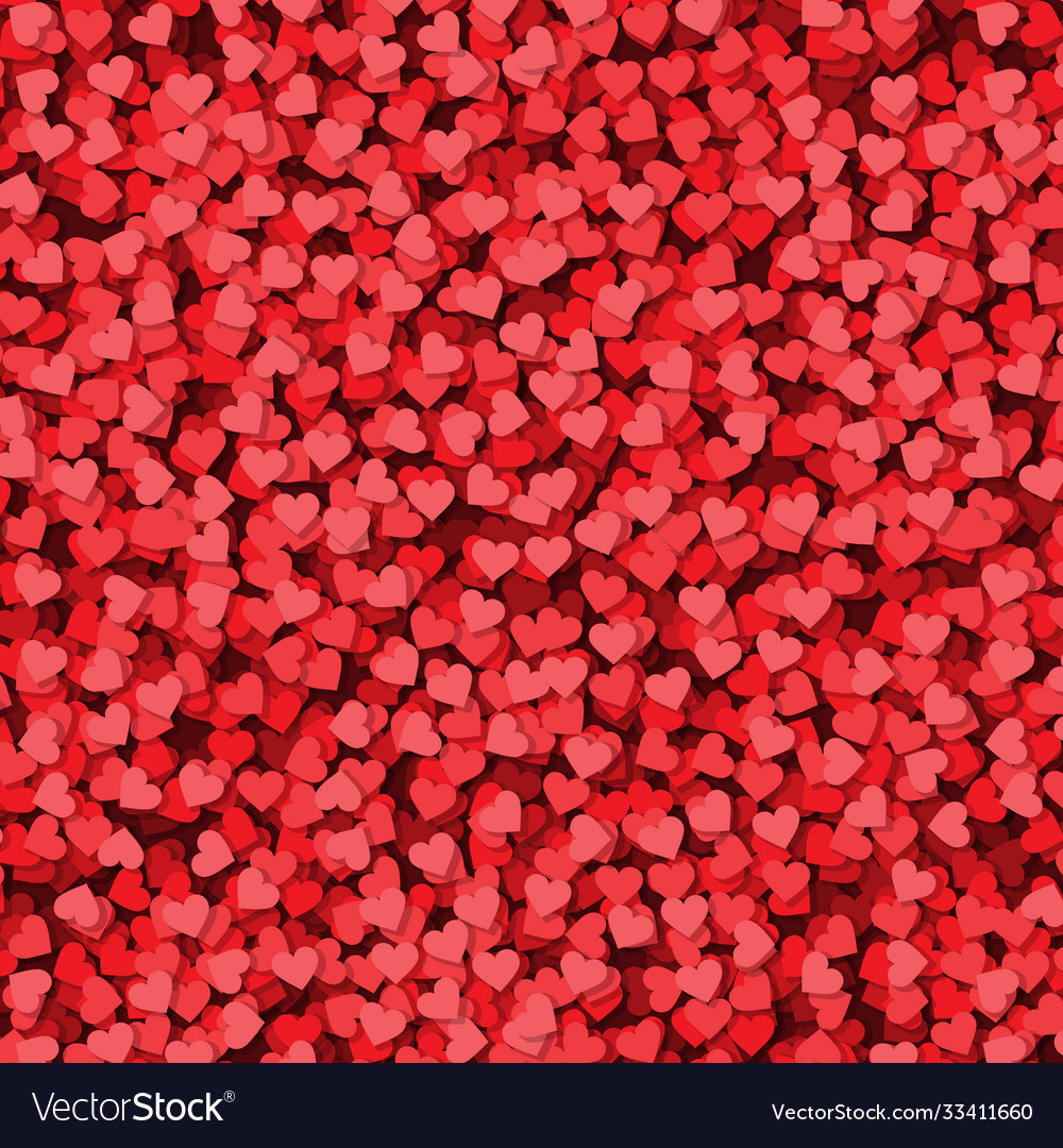 Heart confetti valentines day background Vector Image