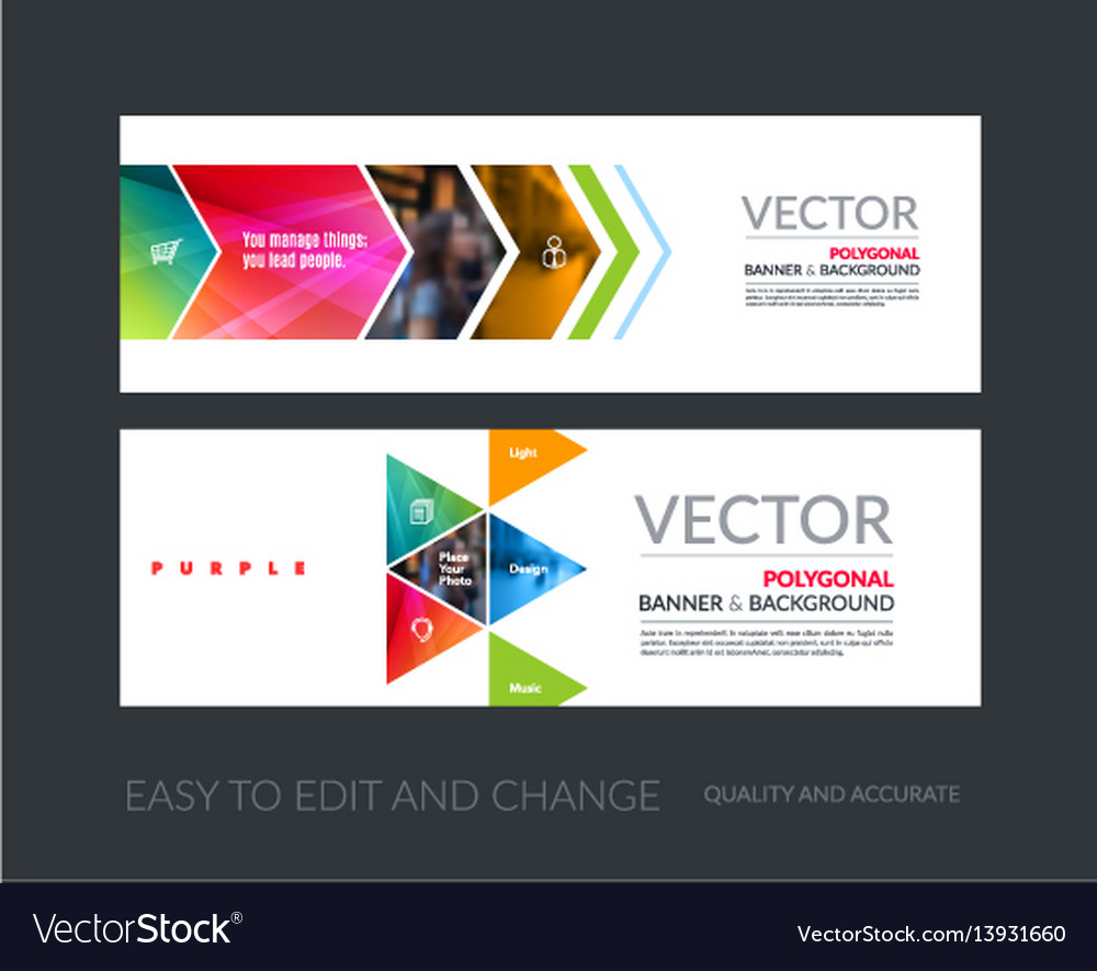Set of modern horizontal website banners Vector Image
