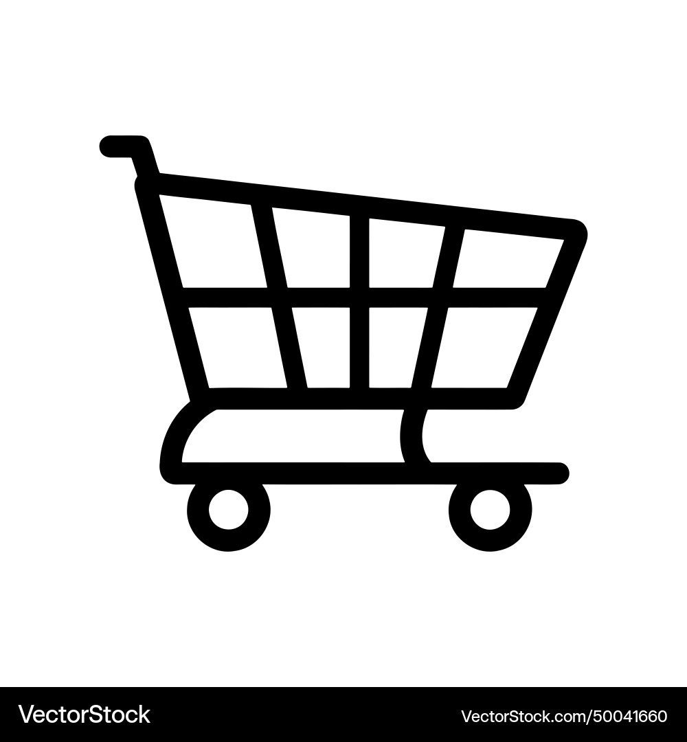 Shopping cart simple logo Royalty Free Vector Image