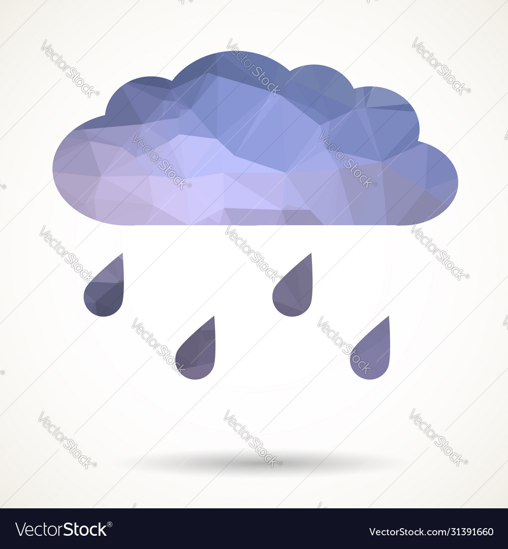 Triangular cloud Royalty Free Vector Image - VectorStock