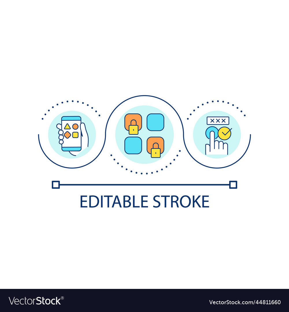 Use different password loop concept icon Vector Image