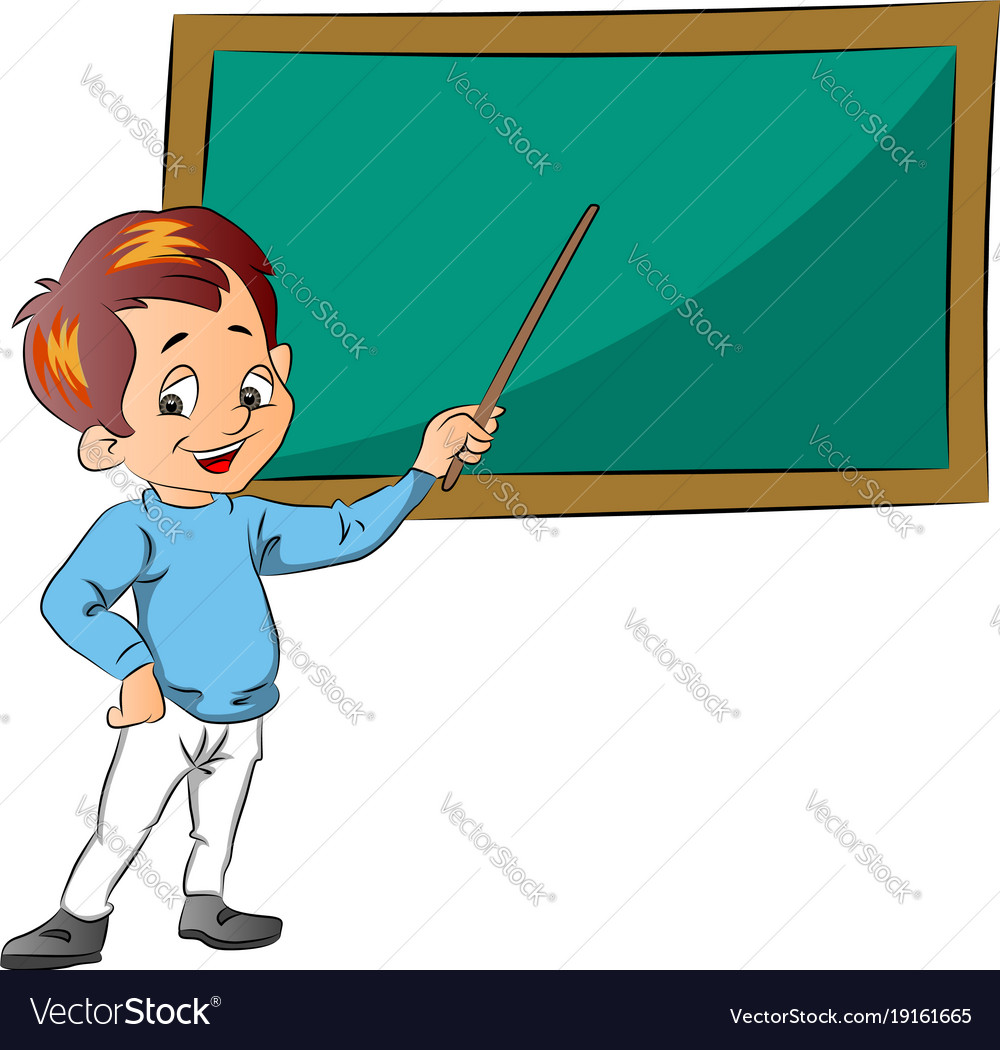 Boy teaching Royalty Free Vector Image - VectorStock