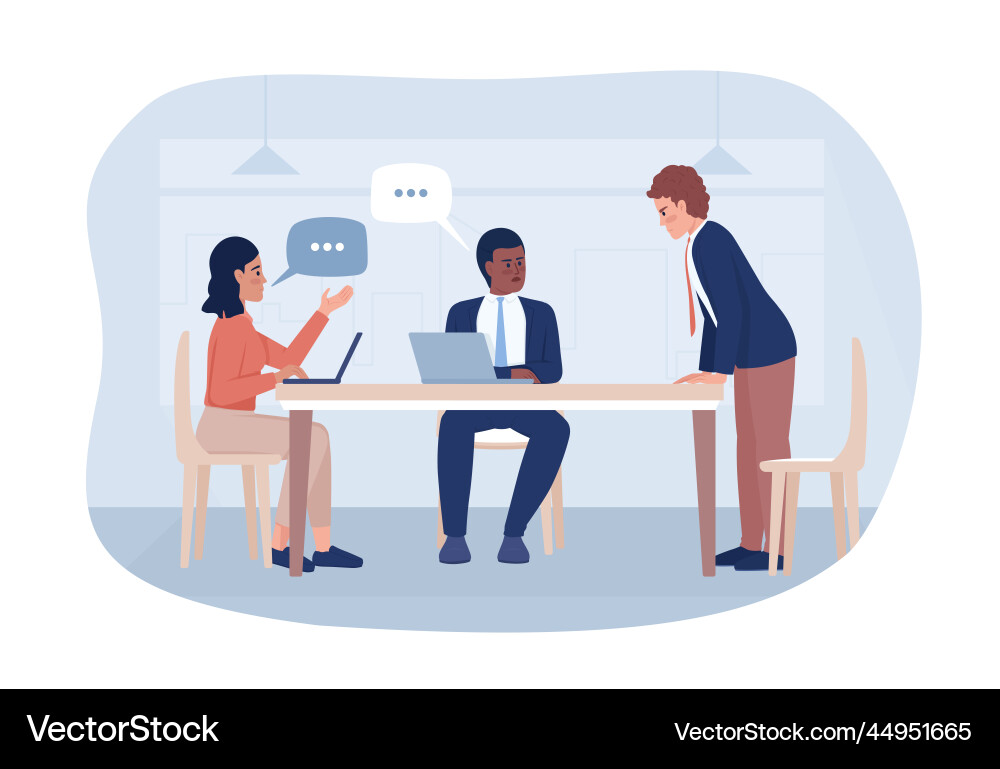 Business meeting 2d isolated Royalty Free Vector Image