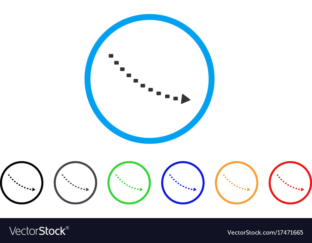 Dotted decline trend rounded icon Royalty Free Vector Image Dotted decline trend rounded icon Royalty Free Vector Image