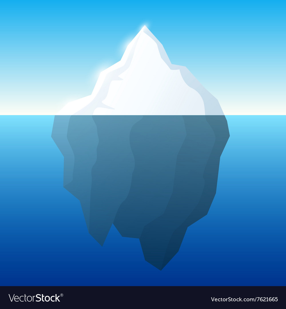 Iceberg and background Royalty Free Vector Image