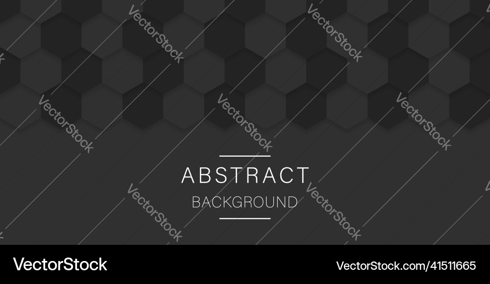 Metal black background with hexagons steel Vector Image