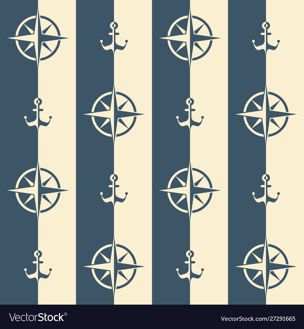 Nautical pattern Royalty Free Vector Image - VectorStock