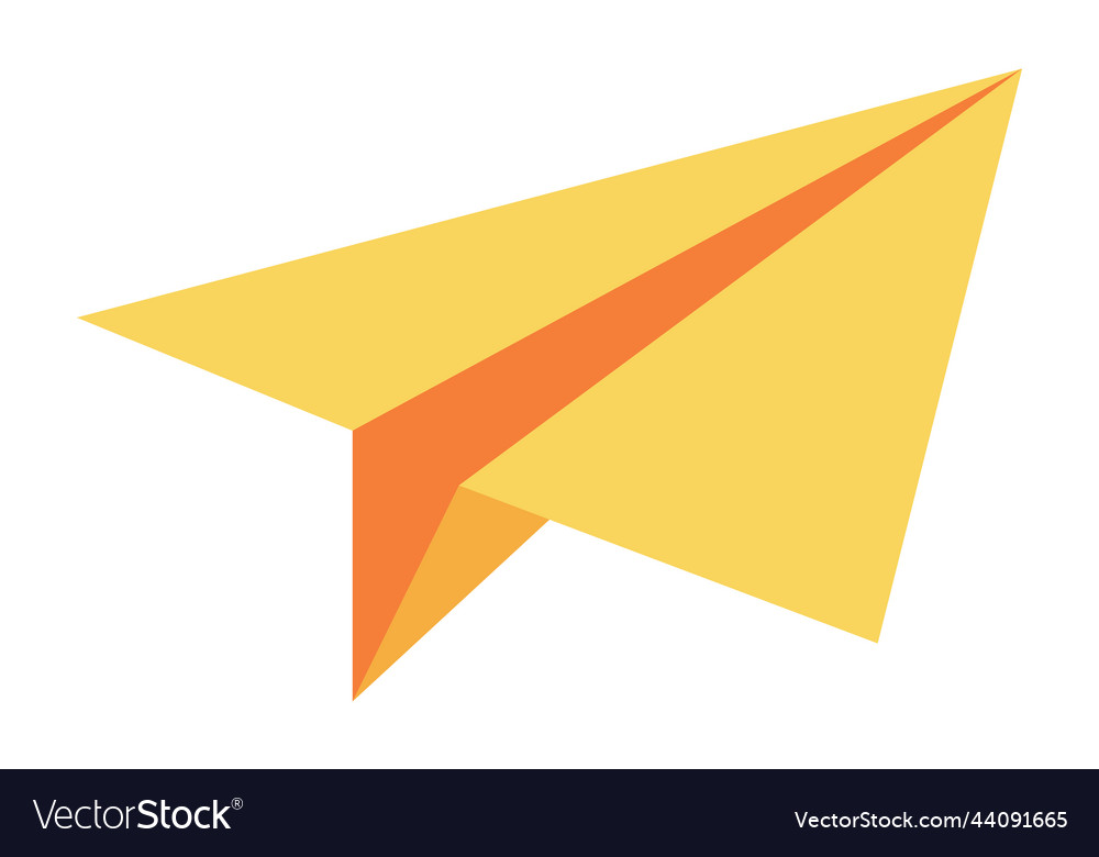 Paper airplane flying Royalty Free Vector Image
