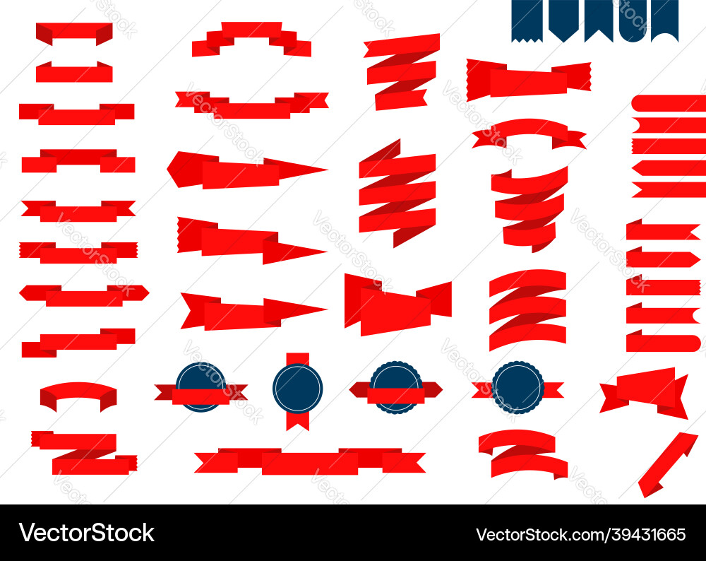 Set of ribbons Royalty Free Vector Image - VectorStock