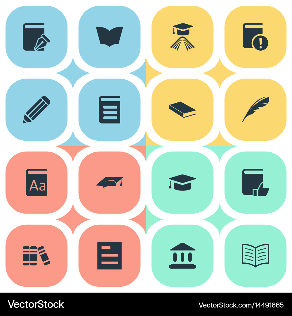 Set of simple reading icons Royalty Free Vector Image