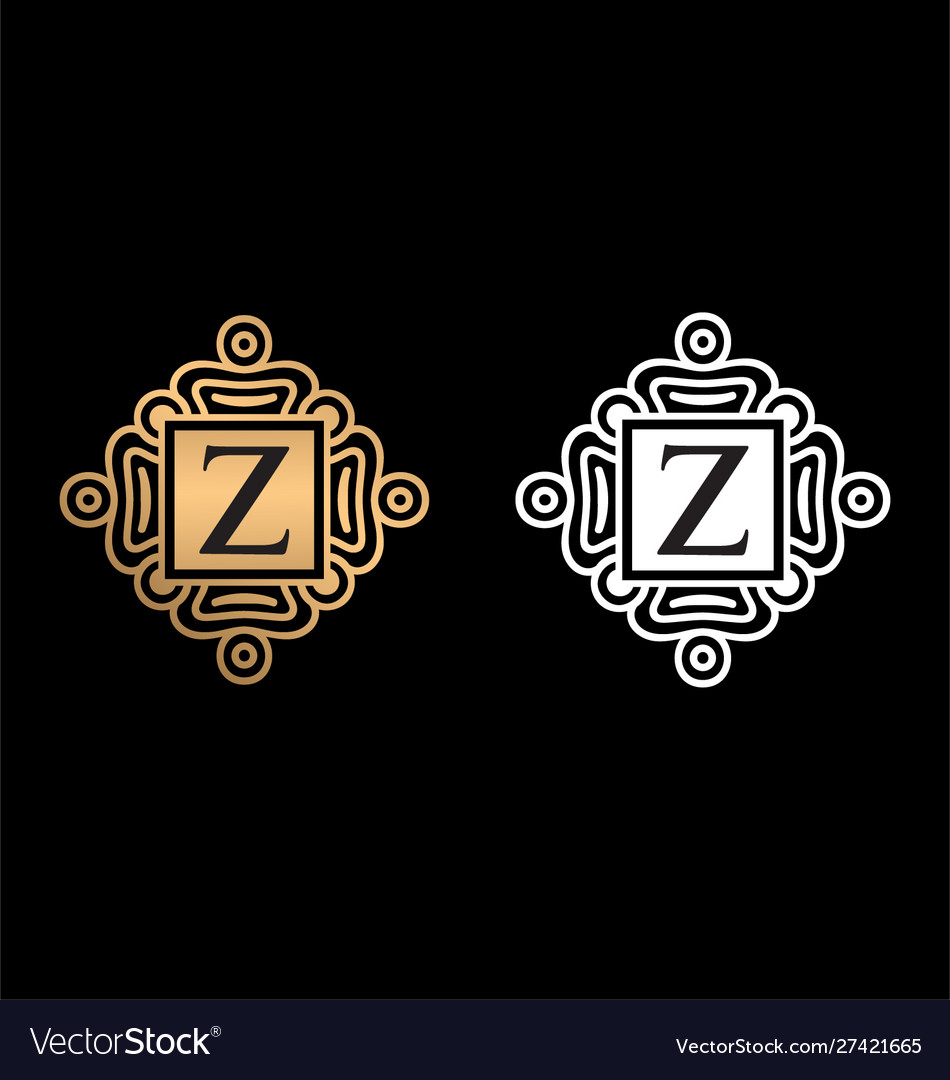 Z letter logo monogram Royalty Free Vector Image