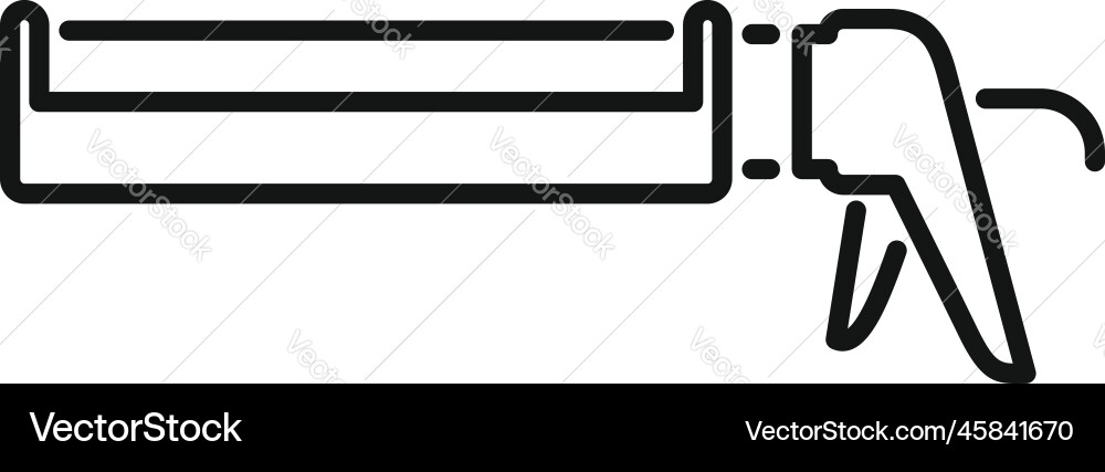 Applicator gun icon outline caulk adhesive Vector Image