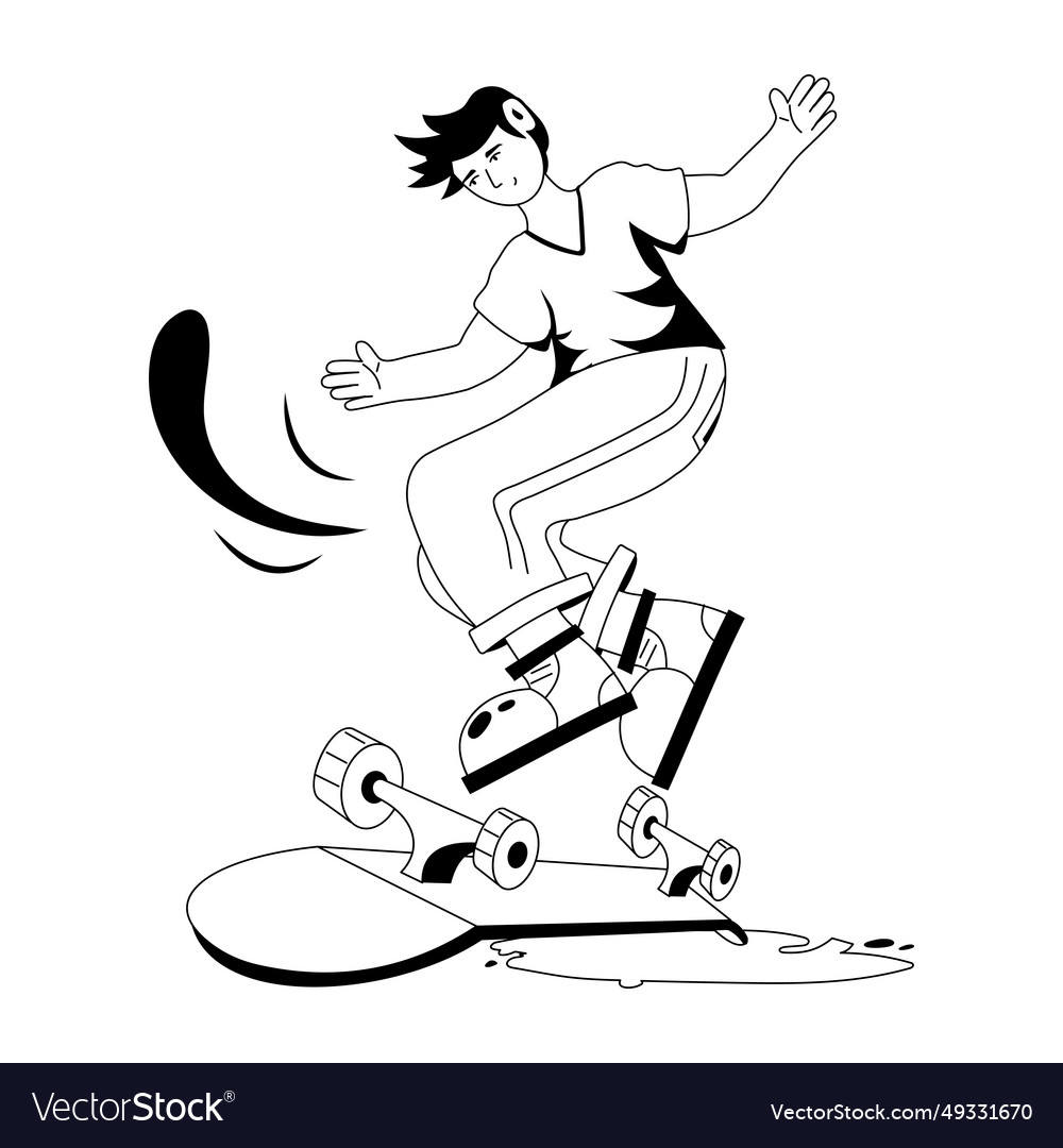 Boy skating Royalty Free Vector Image - VectorStock