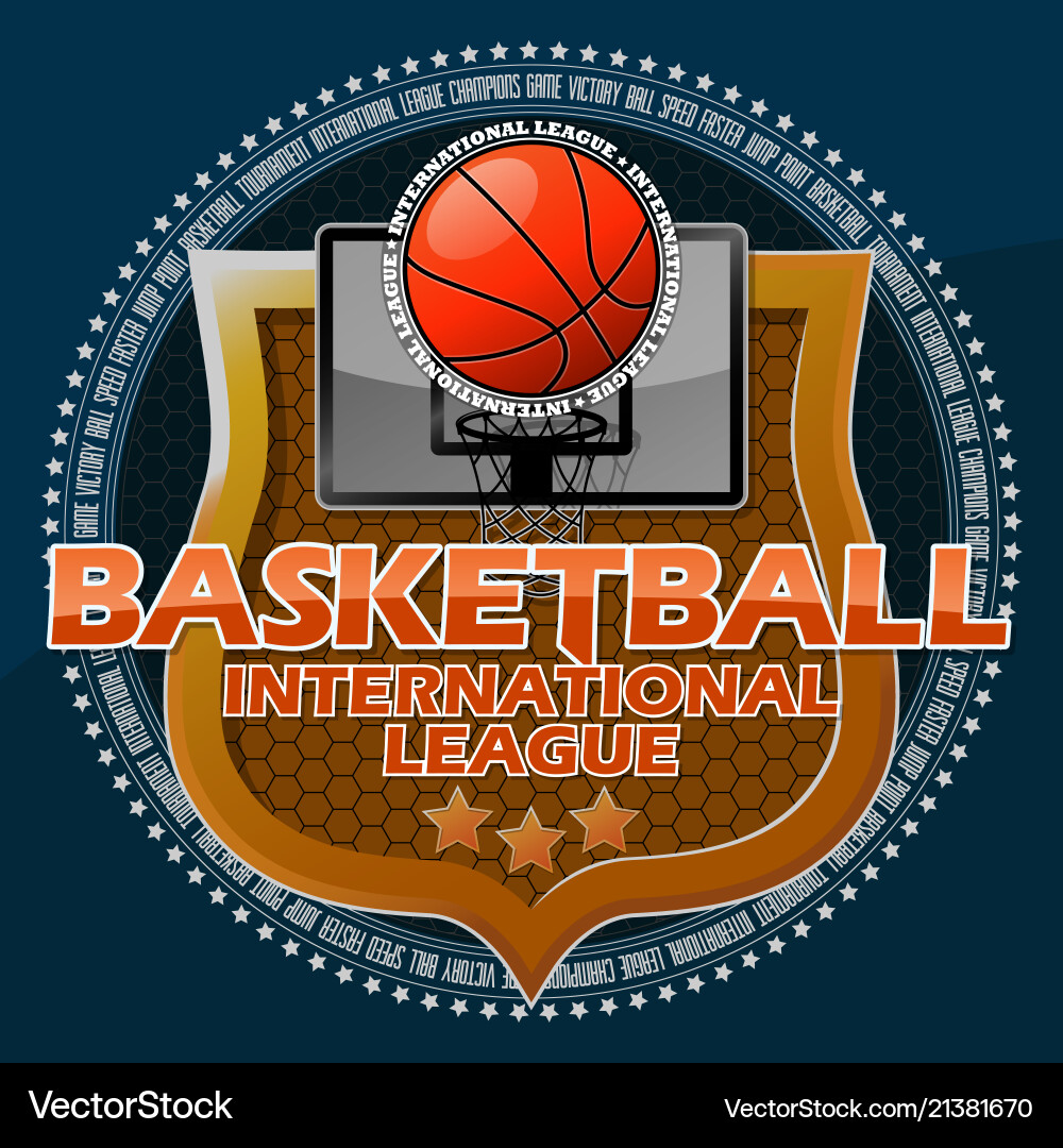 Design on the basketball theme Royalty Free Vector Image