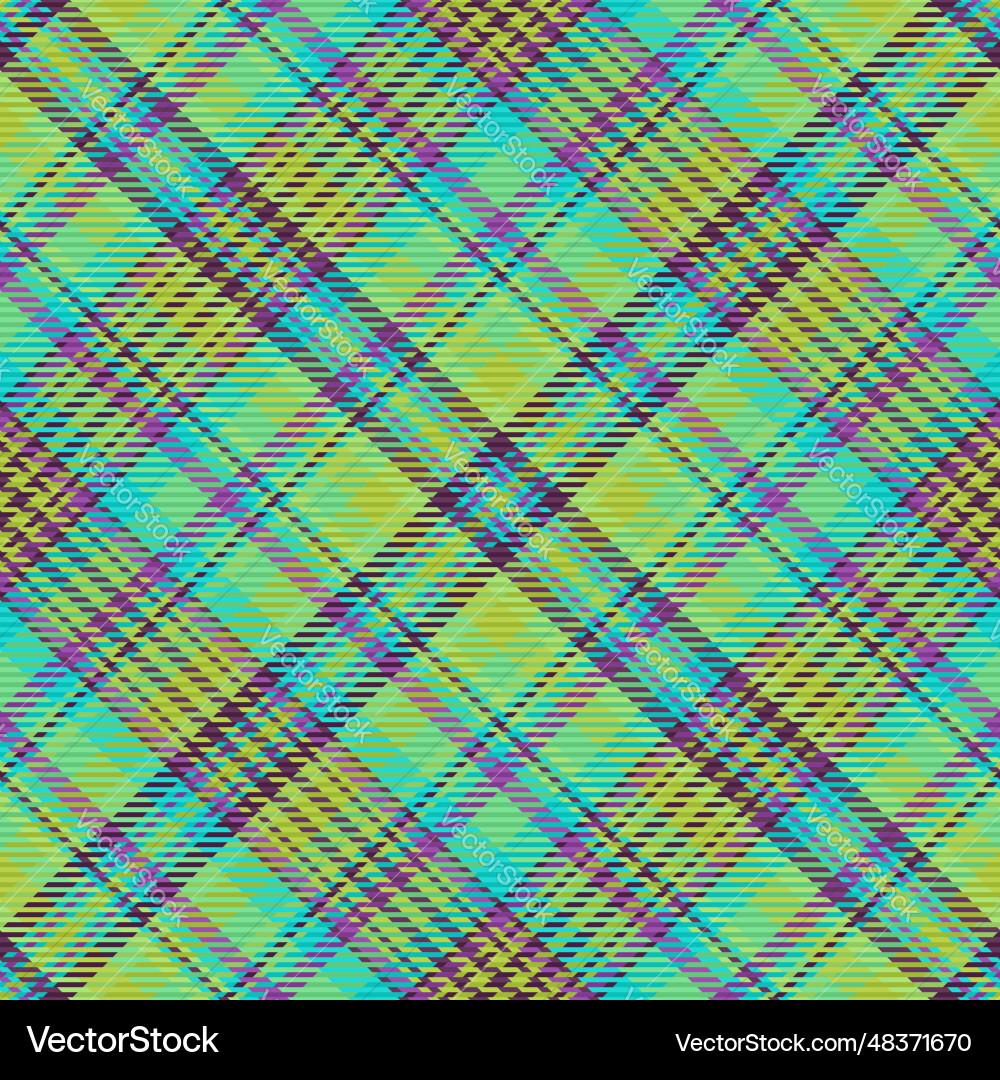 Fabric pattern of check plaid textile with a Vector Image
