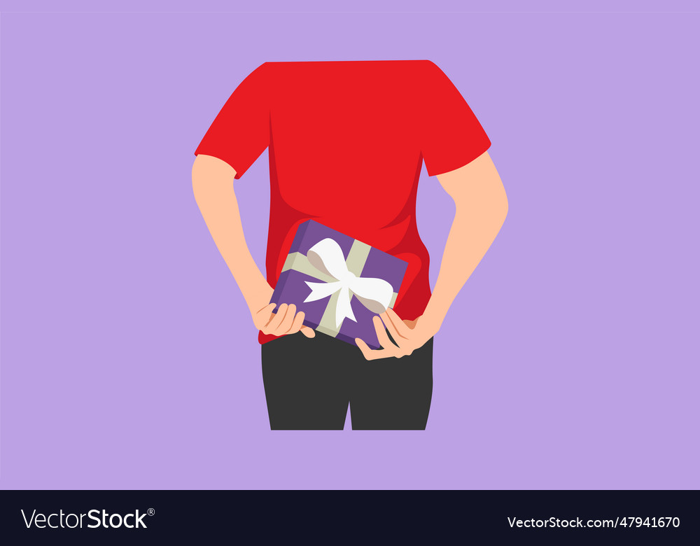 Graphic Flat Design Drawing Of Man Or Husband Vector Image