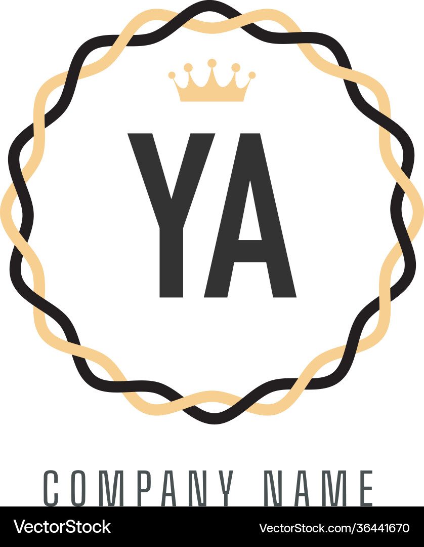 Initial letter ya king logo concept vintage logo Vector Image